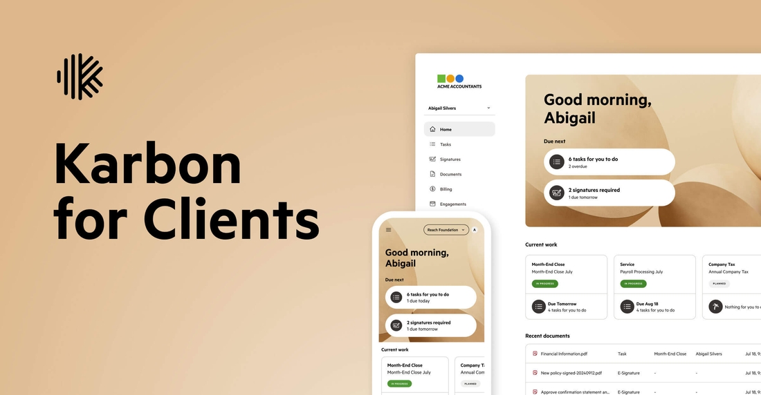 Karbon for Clients | Karbon